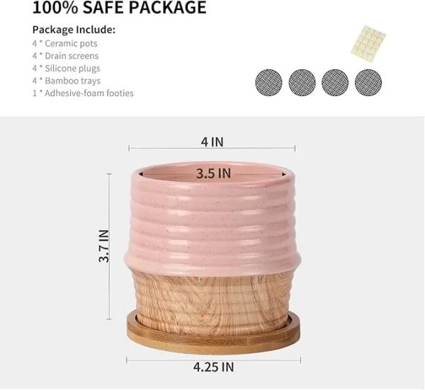 Wholesale Two-Tone Pattern Ceramic Flower Pots