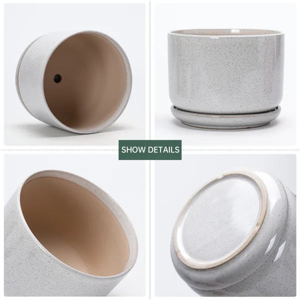 Wholesale Speckled Ceramic Flower Pots – Modern Planters