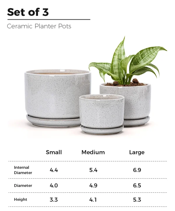 Wholesale Speckled Ceramic Flower Pots – Modern Planters