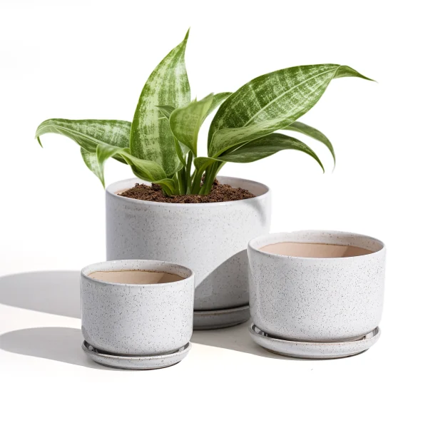 Wholesale Speckled Ceramic Flower Pots – Modern Planters