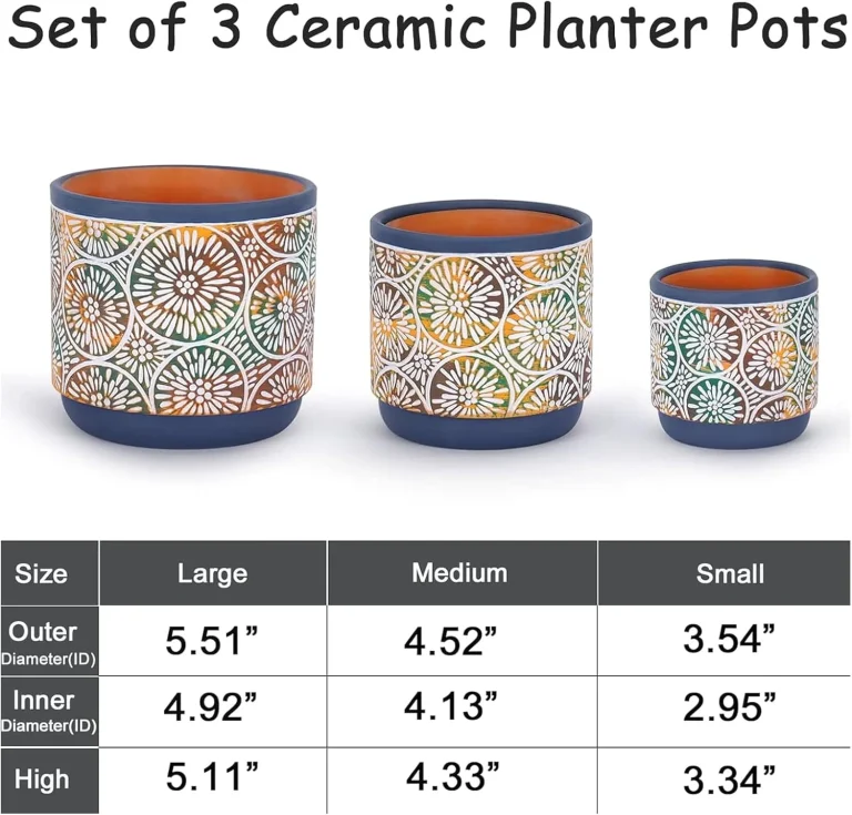 Wholesale Pattern Ceramic Flower Pots – Multi-Color Embossed Planters
