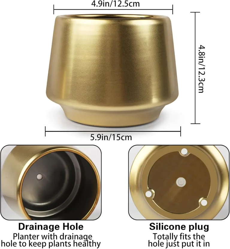 Wholesale Gold Ceramic Planter – Metallic Finish Flower Pot